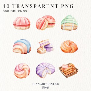 Pan Dulce Clipart, Concha, Sublimation Design, Mexican Sweet Bread Clip ...