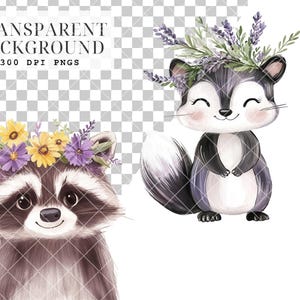 Spring Floral Animals Clipart, Spring Woodland, Spring Floral Clip Art ...