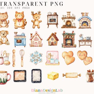 Gingerbread Family Clipart, Christmas, Digital Download, Festive Xmas ...