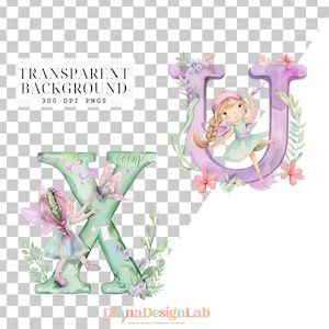 Fairies Alphabet Clipart, Fairy Alphabet Graphics, Fairy Tale Letters ...