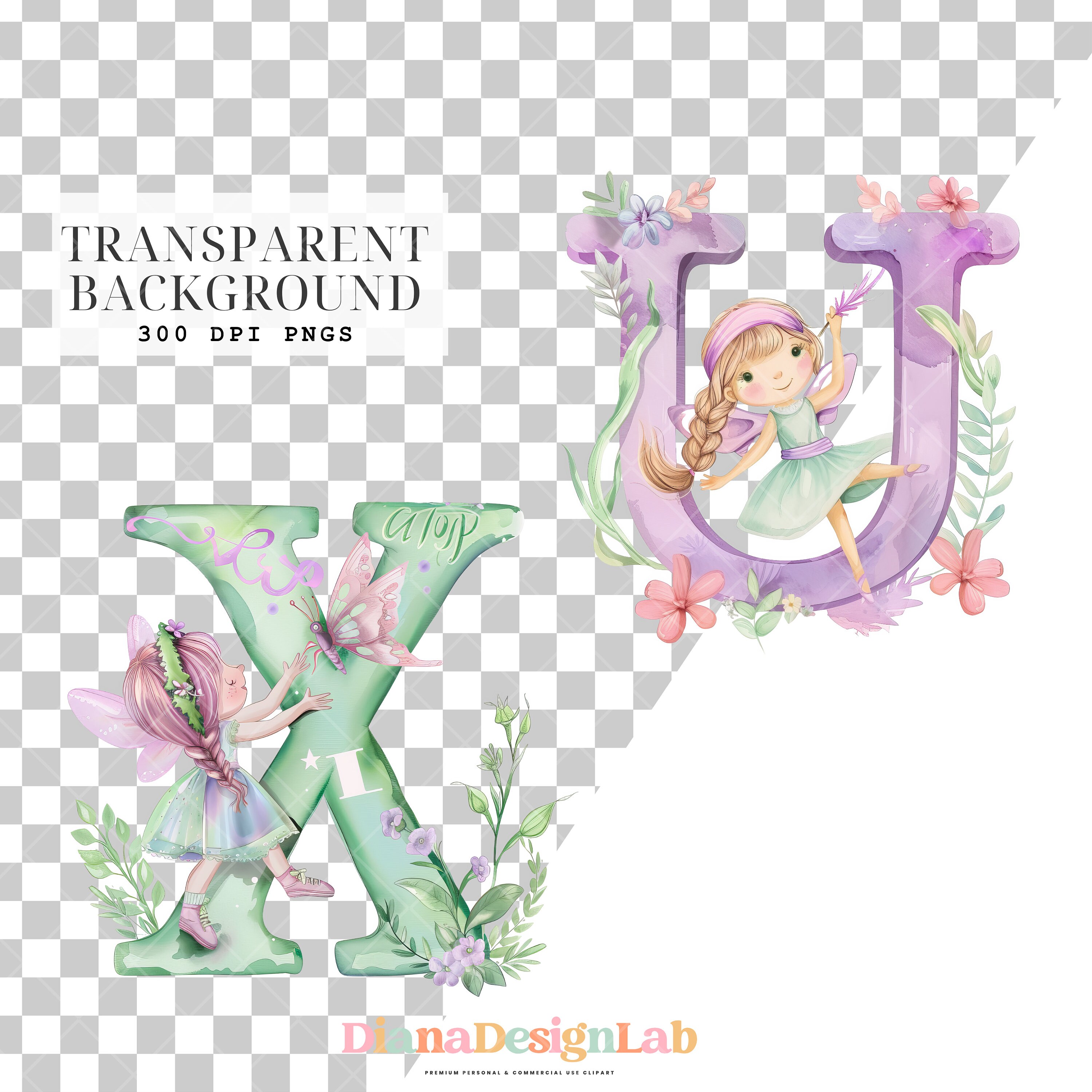 Fairies Alphabet Clipart, Fairy Alphabet Graphics, Fairy Tale Letters ...