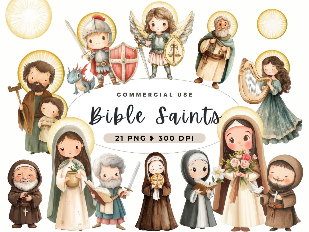 Bible Saints Clipart, Faith Cut File, Christians, Jesus, Bible Png ...