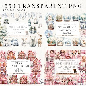 Watercolor Christmas Clipart Bundle Christmas Gift Clipart Winter ...