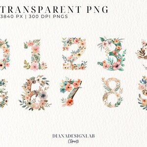 Watercolor Floral Alphabet Collection Clipart, Pink Flowers, Planner ...