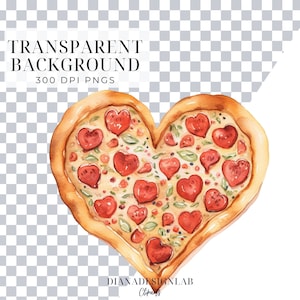 Heart Pizza Clipart, Digital Download, Pizza Clip Art, Pizza Slice PNG ...