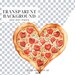 Heart Pizza Clipart, Digital Download, Pizza Clip Art, Pizza Slice PNG ...