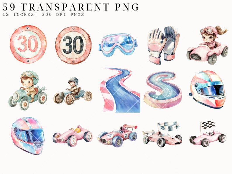 Watercolor Racecar Clipart,cute Cars, Little Racer, Kids Birthday ...