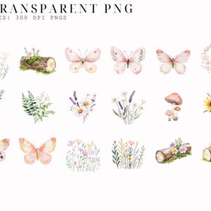 Spring Floral Animals Clipart, Spring Woodland, Spring Floral Clip Art ...