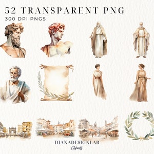 Roman Empire Clipart, Watercolor Style, Rome Empire History, History ...
