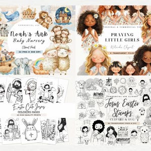 Bible Story Clipart Bundle, Biblical Characters Clipart, Bible Stories ...