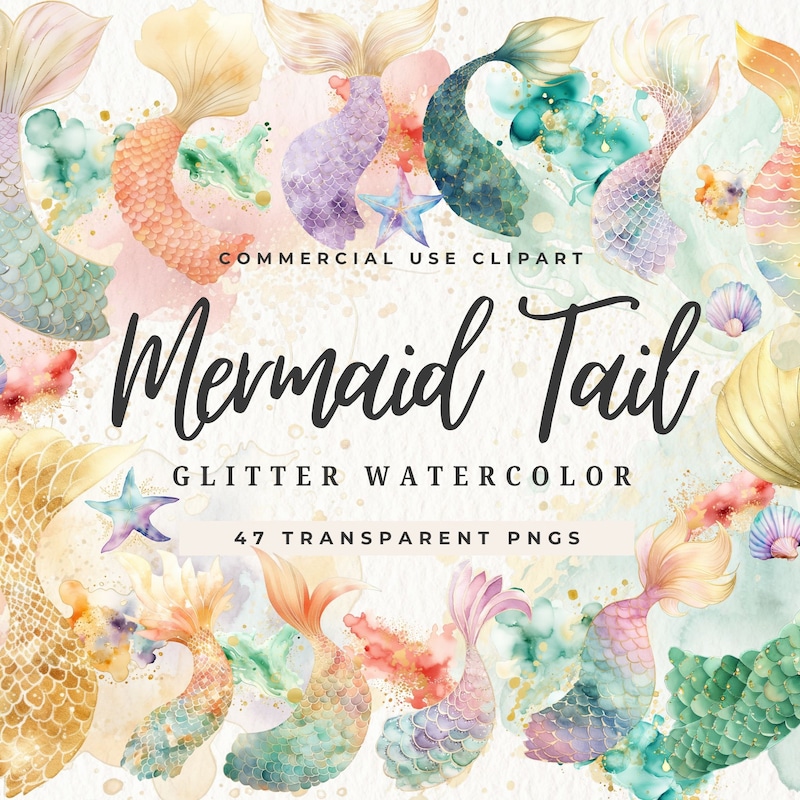 Clip Art Mermaid - Etsy