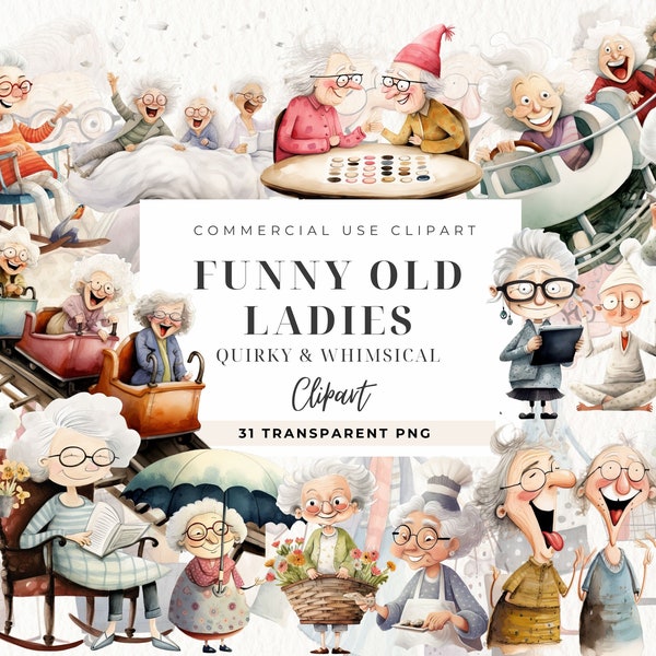 Old Lady Clip Art - Etsy
