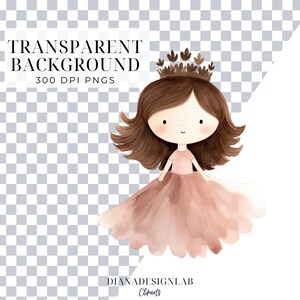 Little Princess Clipart Watercolor, Pink Magical Castle, Whimsical ...