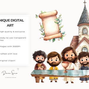 12 Apostles Clipart, Biblical Characters Stories, Last Supper ...
