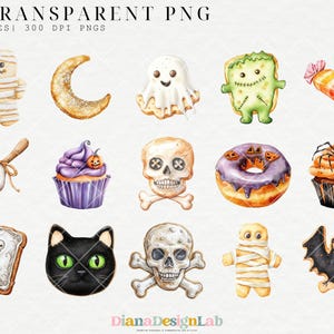 Halloween Cookies Clipart, Halloween Png, Cute Trendy Sublimation Cut ...