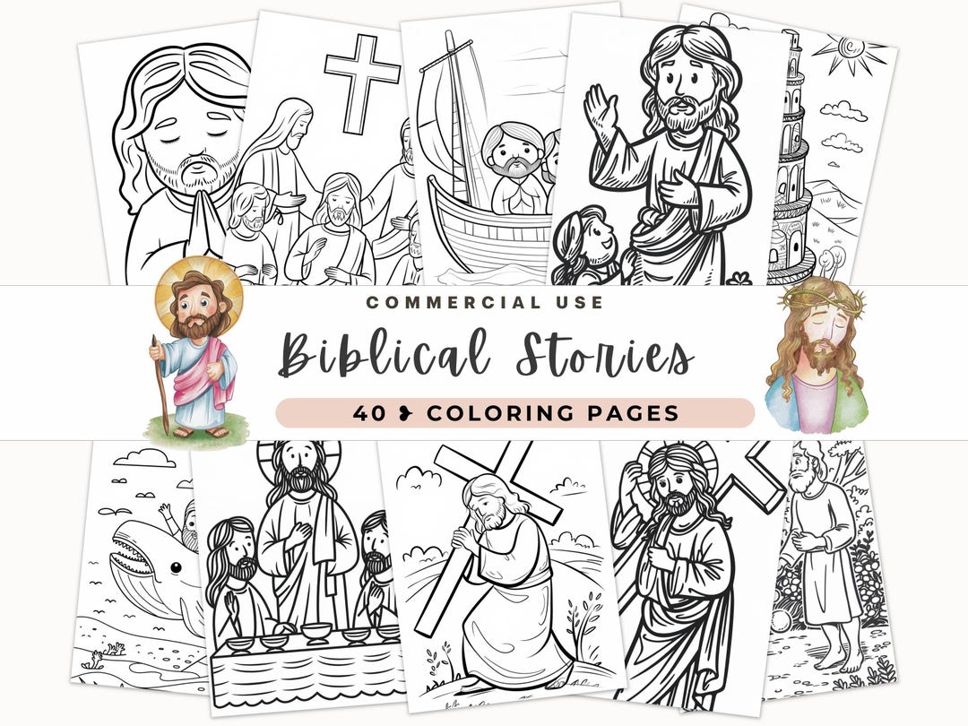 Biblical Stories Coloring, Sunday School Craft, Bible Story ...