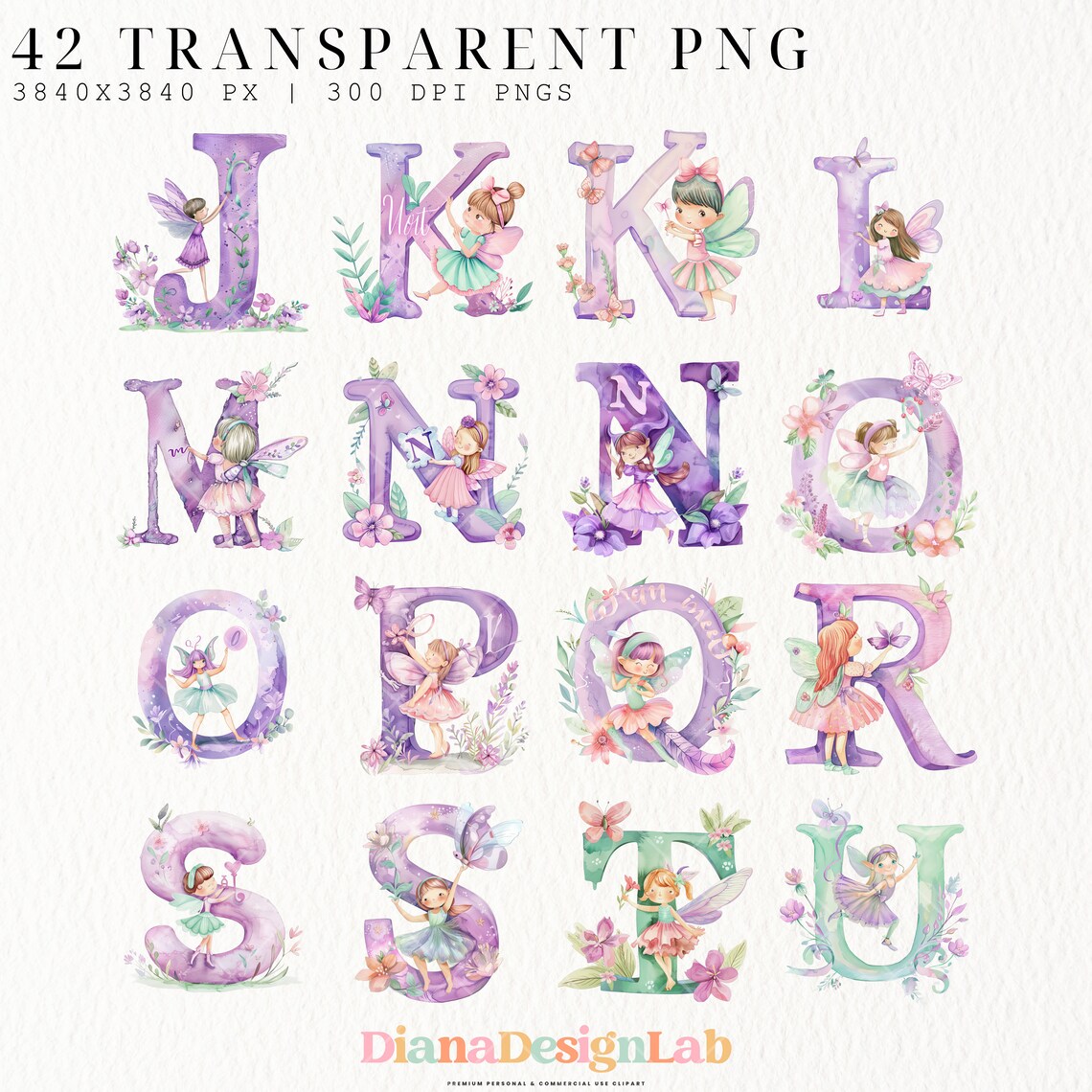 Fairies Alphabet Clipart, Fairy Alphabet Graphics, Fairy Tale Letters ...