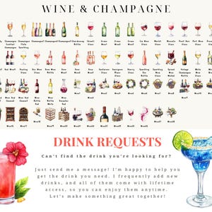 700+ Watercolor Cocktail Clipart Bundle, Beverage, Alcohol, Wedding ...