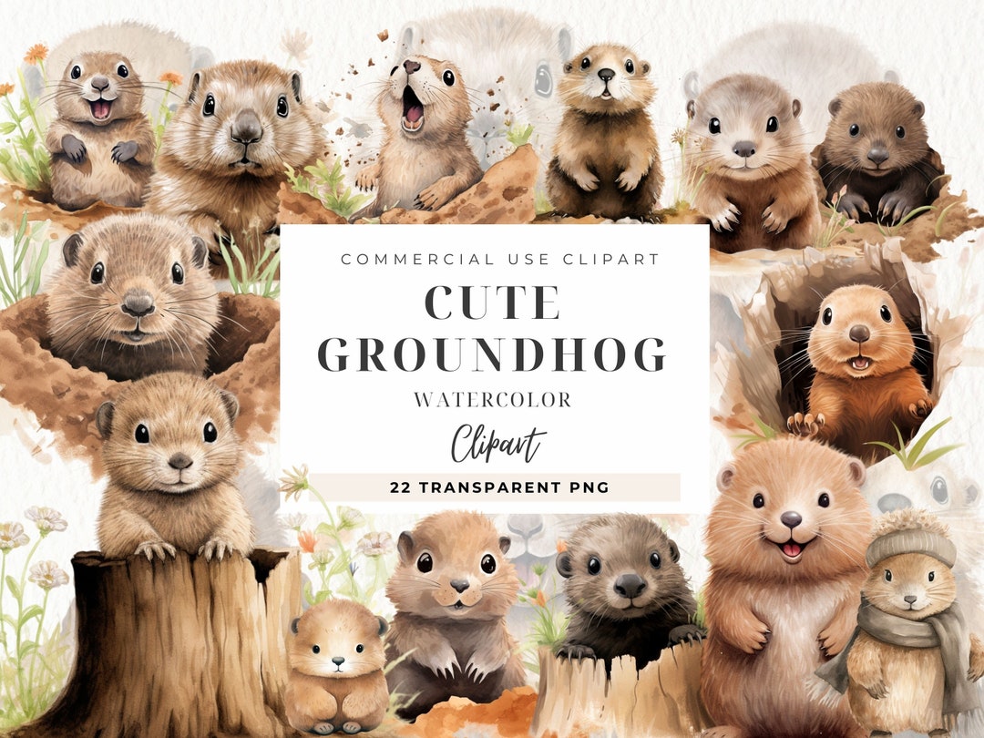 Groundhog Clipart, Commercial Use, Groundhog Png, Svg Files for Cricut ...