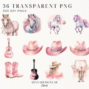 Disco Cowgirl Clipart, Png Clipart, Disco Ball Bundle, Retro Western ...