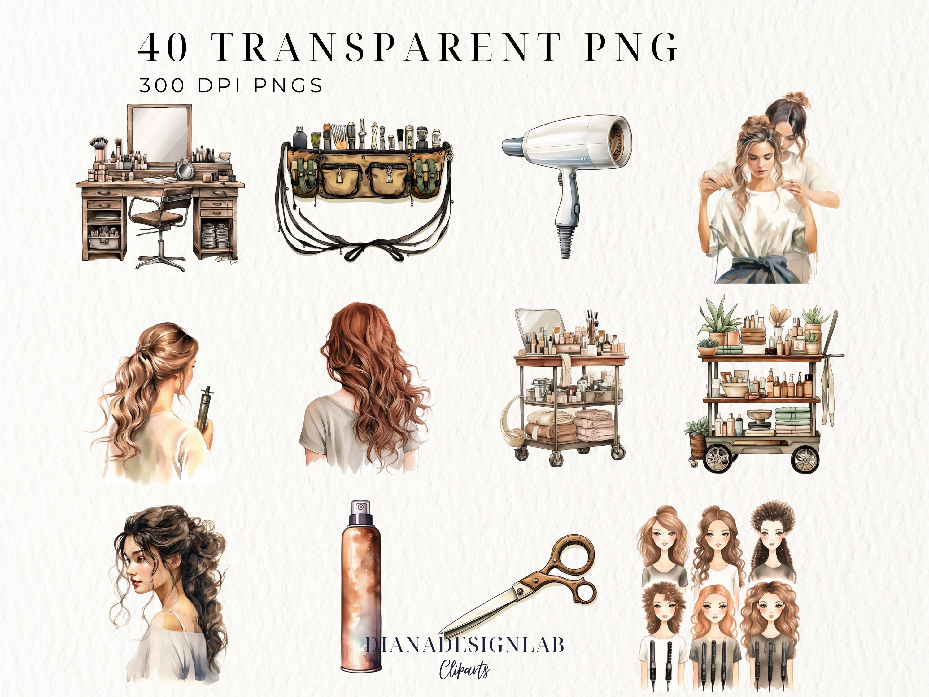 Hairstylist Clipart Hairdresser Clip Art Hair Stylist - Etsy