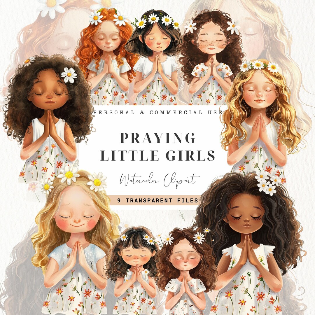 First Communion Clipart, Praying Girl, Baptism, Christian Clip Art ...