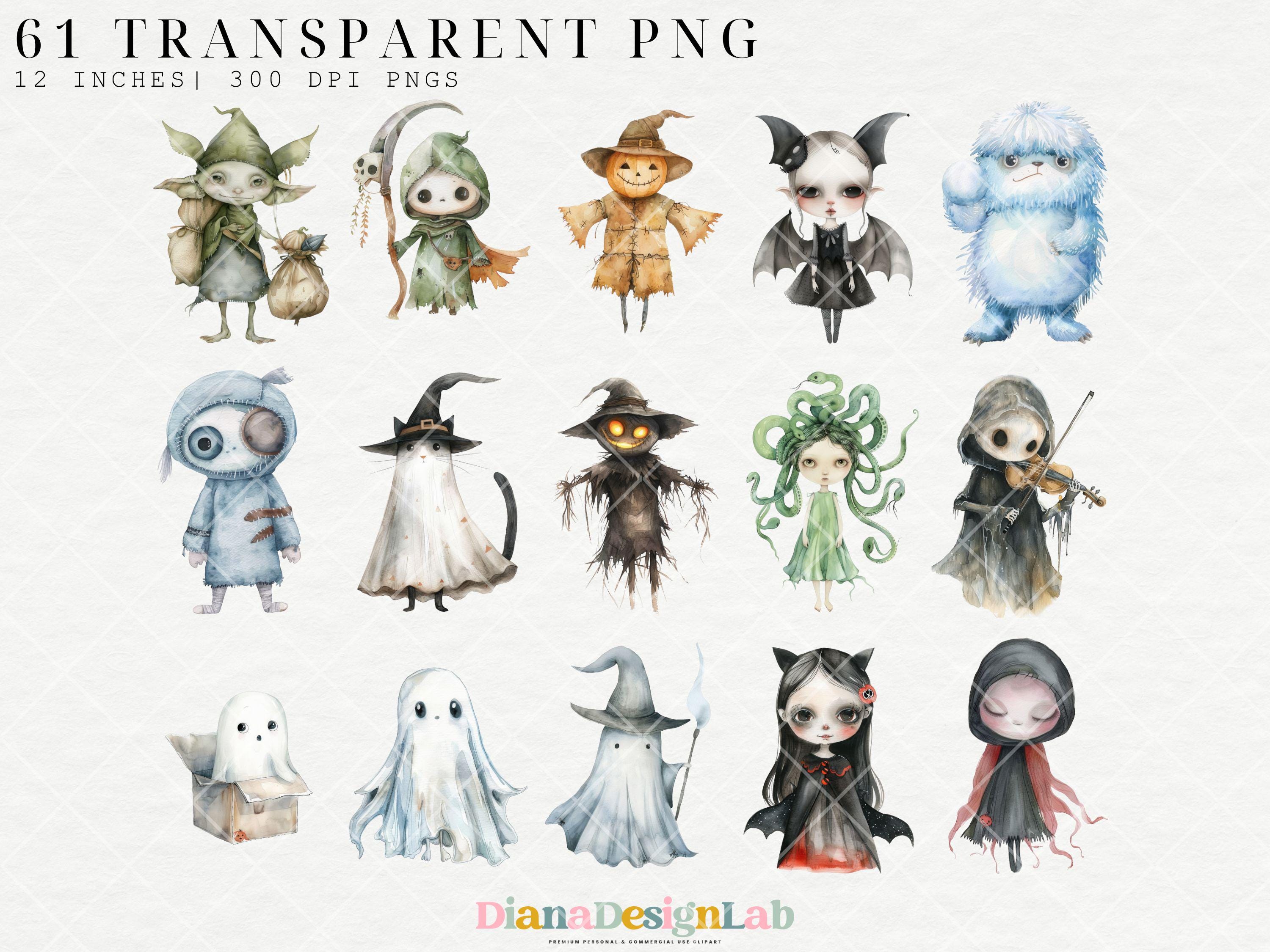 Cute Halloween Clipart, Monster Clipart, Vampire, Phantom Opera, Spooky ...
