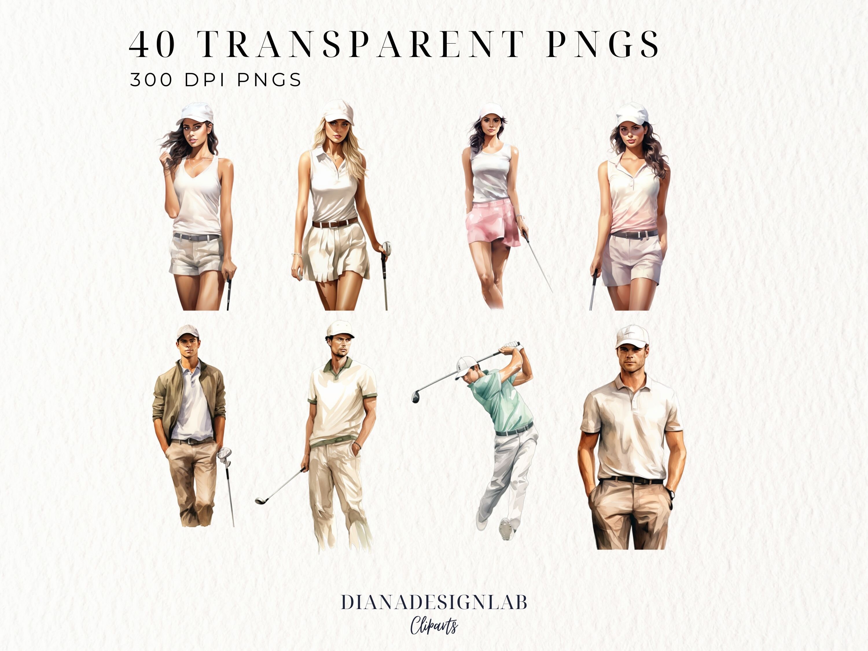 Watercolor Clipart Golf, Commercial Use, Sports Balls Download, Golf ...