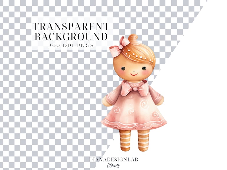 Pastel Gingerbread Clipart, Gingerbread House Clipart, Pink Christmas ...