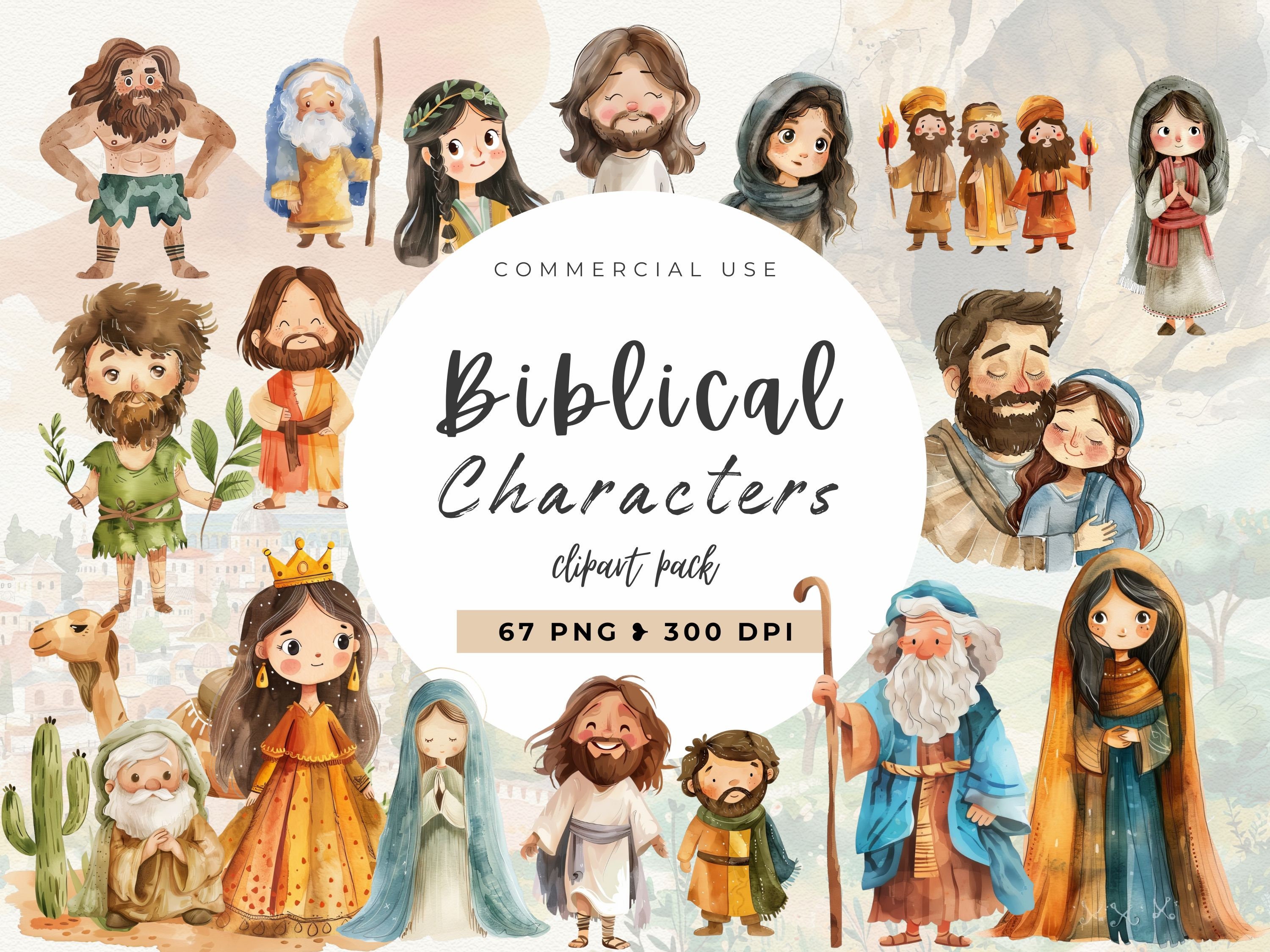 Biblical Characters Clipart, Bible Stories, Biblical People Clip Art ...