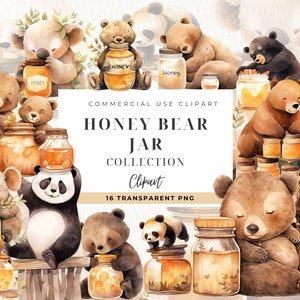 Bears in Jar Clipart, Commercial Use, Instant Download, Digital ...