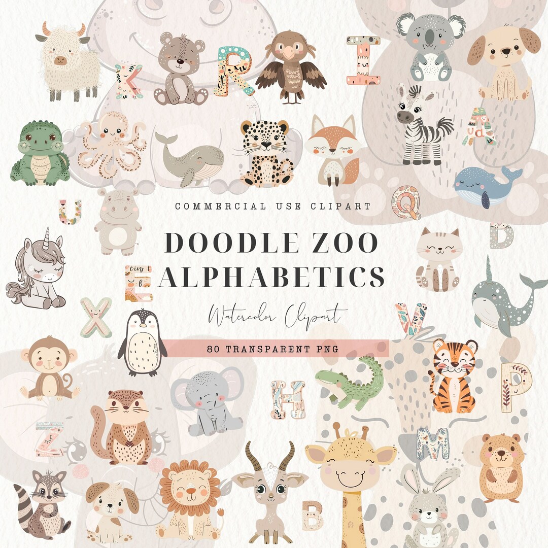 Boho Baby Watercolor Clipart, Nursery Animal Clip Art, Newborn Boho Kid ...