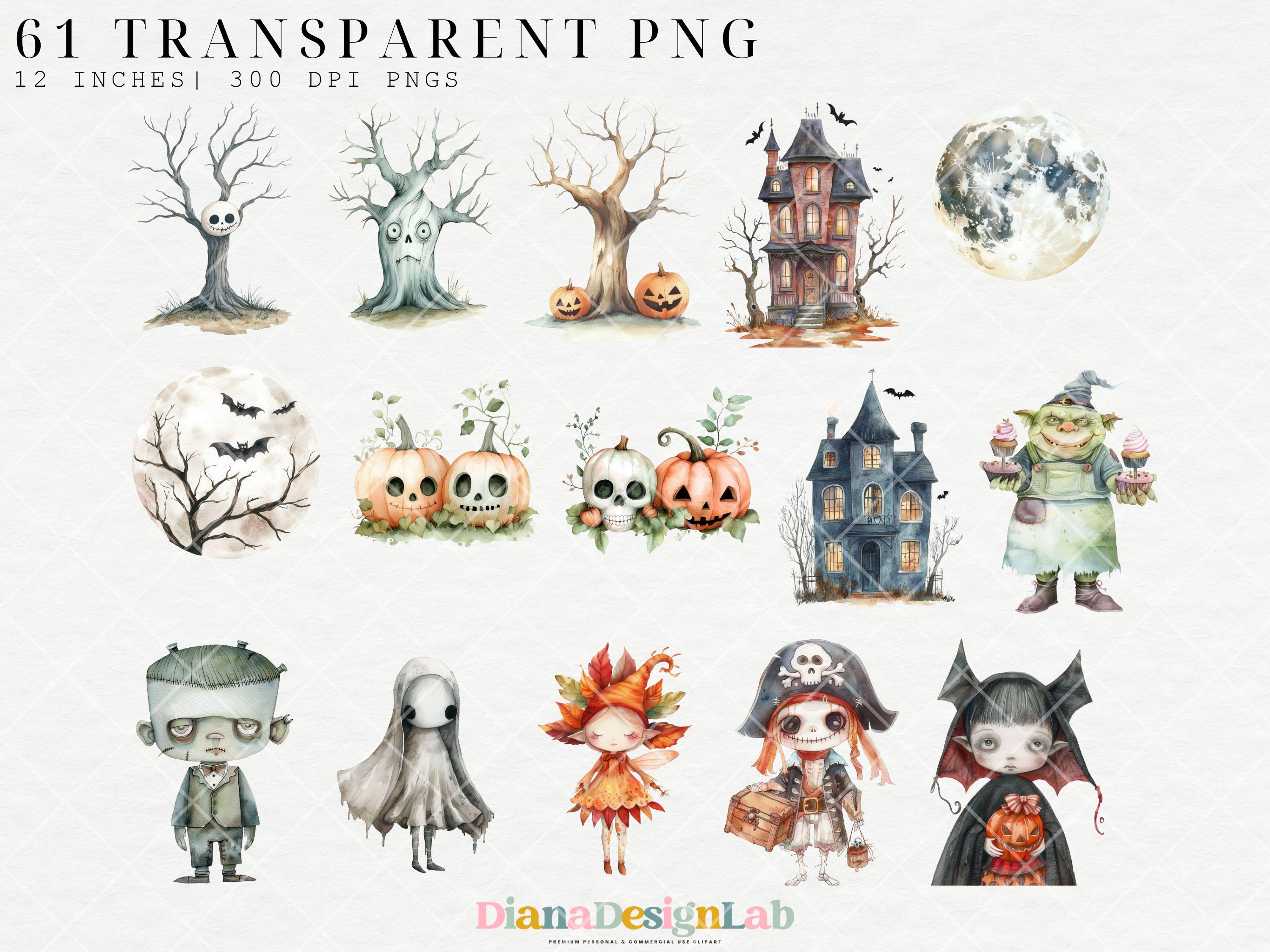 Cute Halloween Clipart, Monster Clipart, Vampire, Phantom Opera, Spooky ...