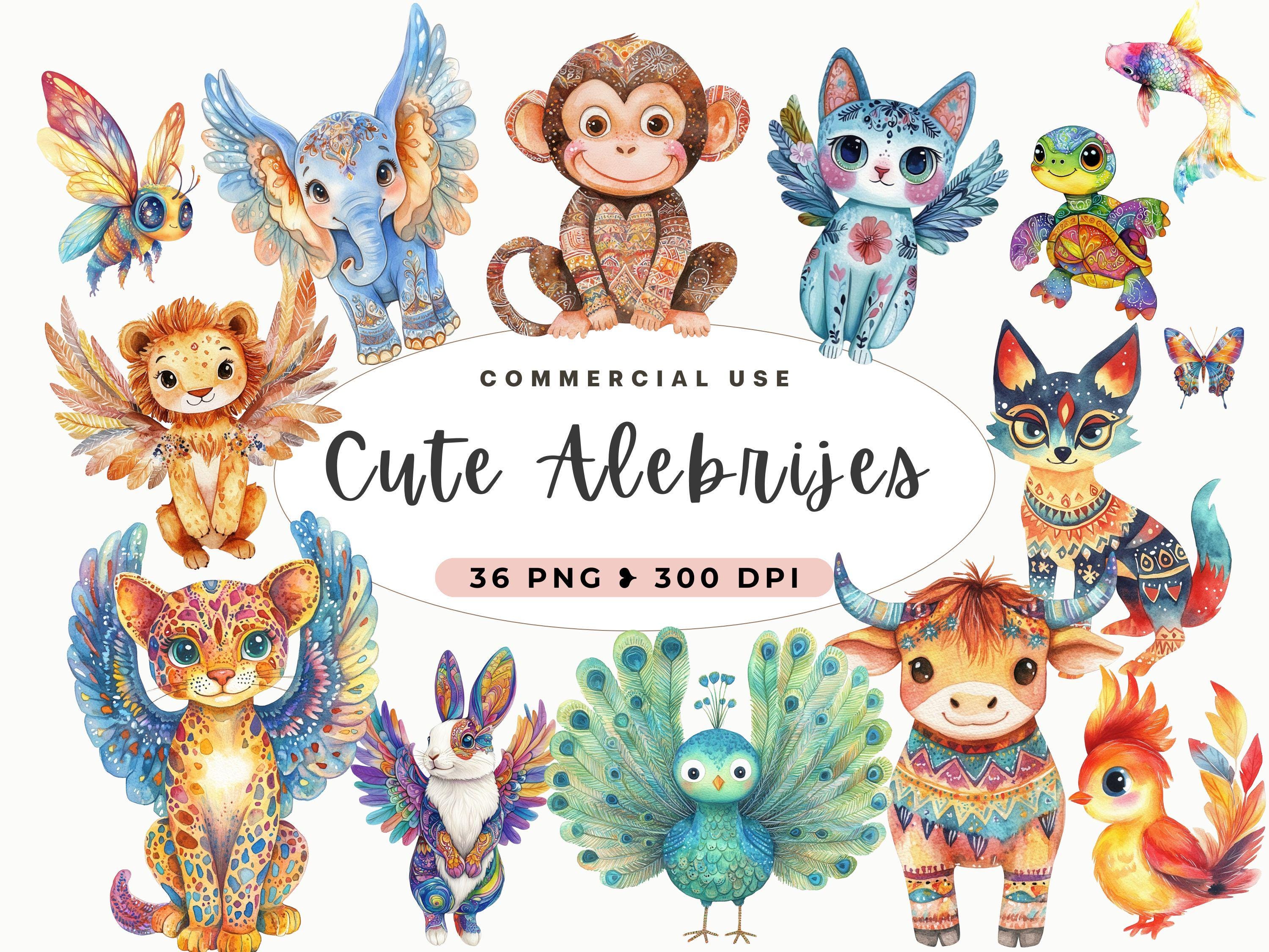 Alebrijes Clipart, Whimsical Animals, Day of the Dead, Watercolor Wall ...