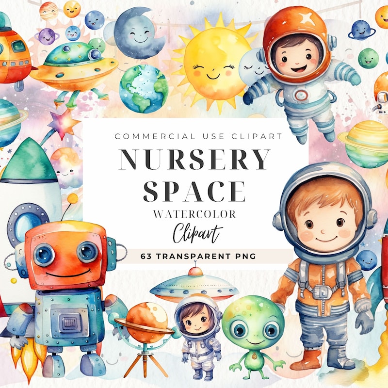 Outer Space Clipart - Etsy