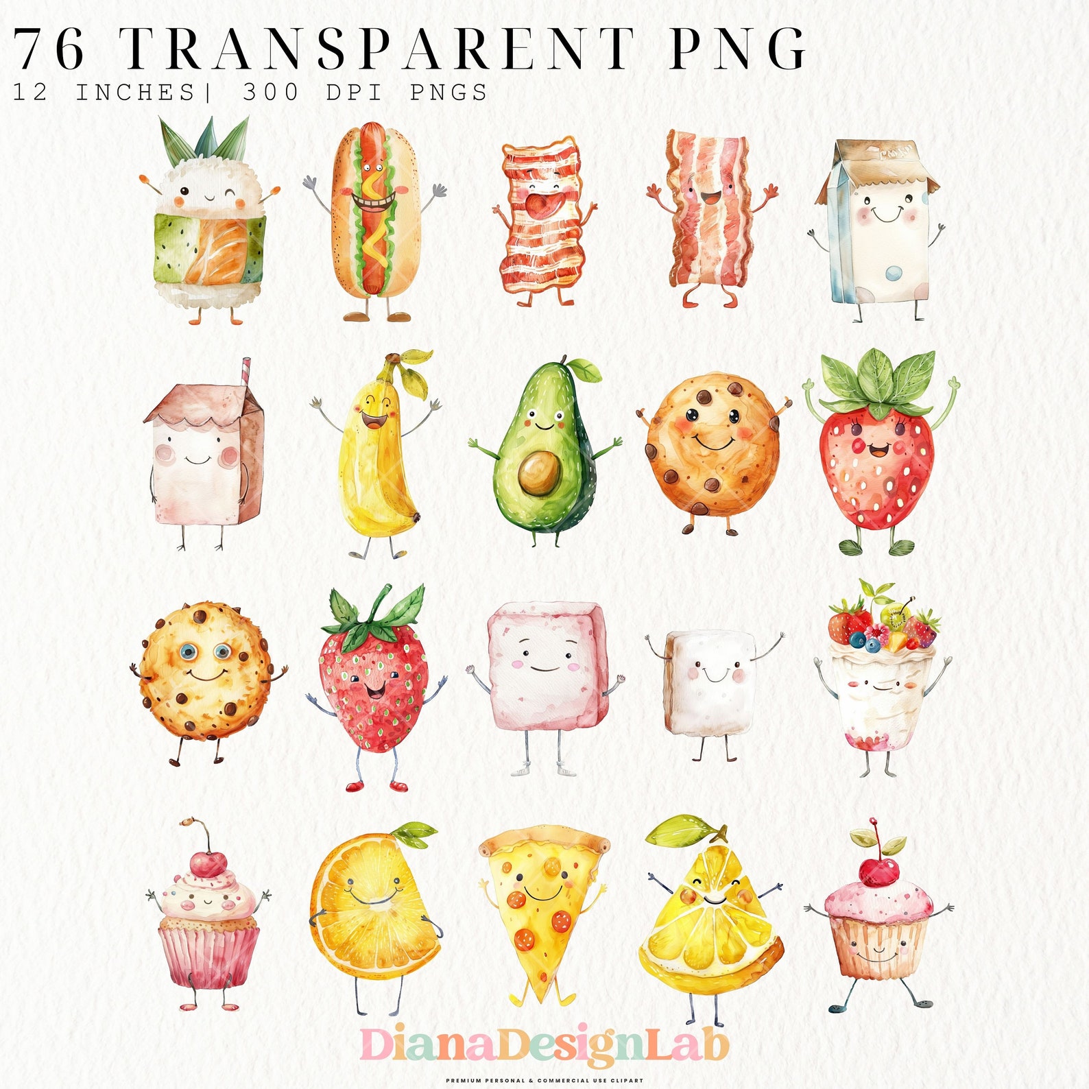 Funny Doodle Food Clipart, Funny Doodle Sushi, Cookie With Eyes, Meal ...