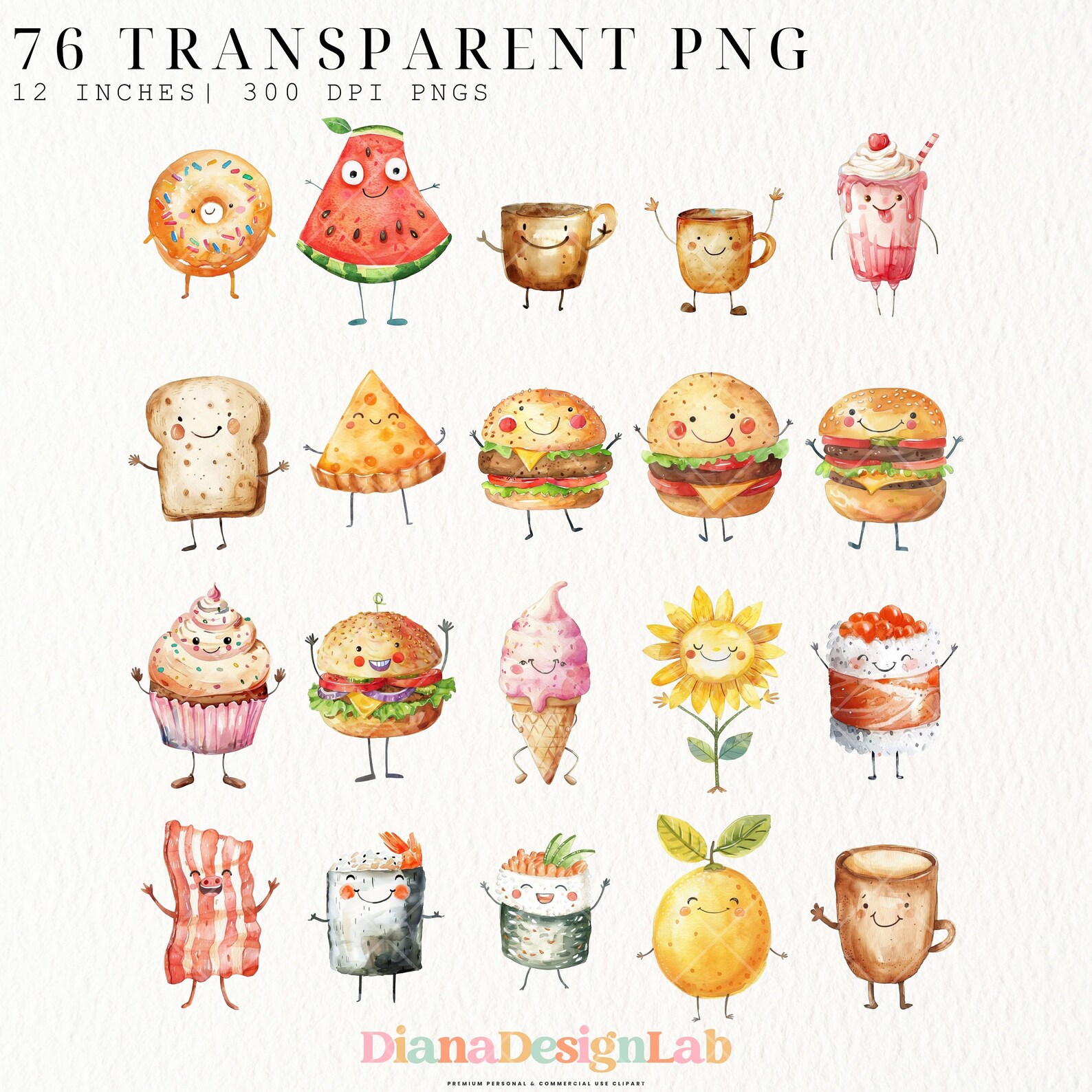Funny Doodle Food Clipart, Funny Doodle Sushi, Cookie With Eyes, Meal ...