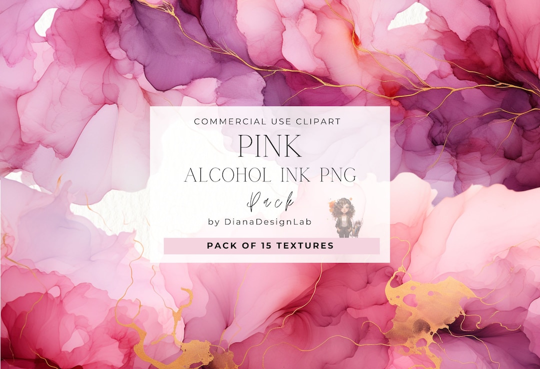 Pink Alcohol Ink Clipart, Alcohol Ink Texture, Colorful Background and ...
