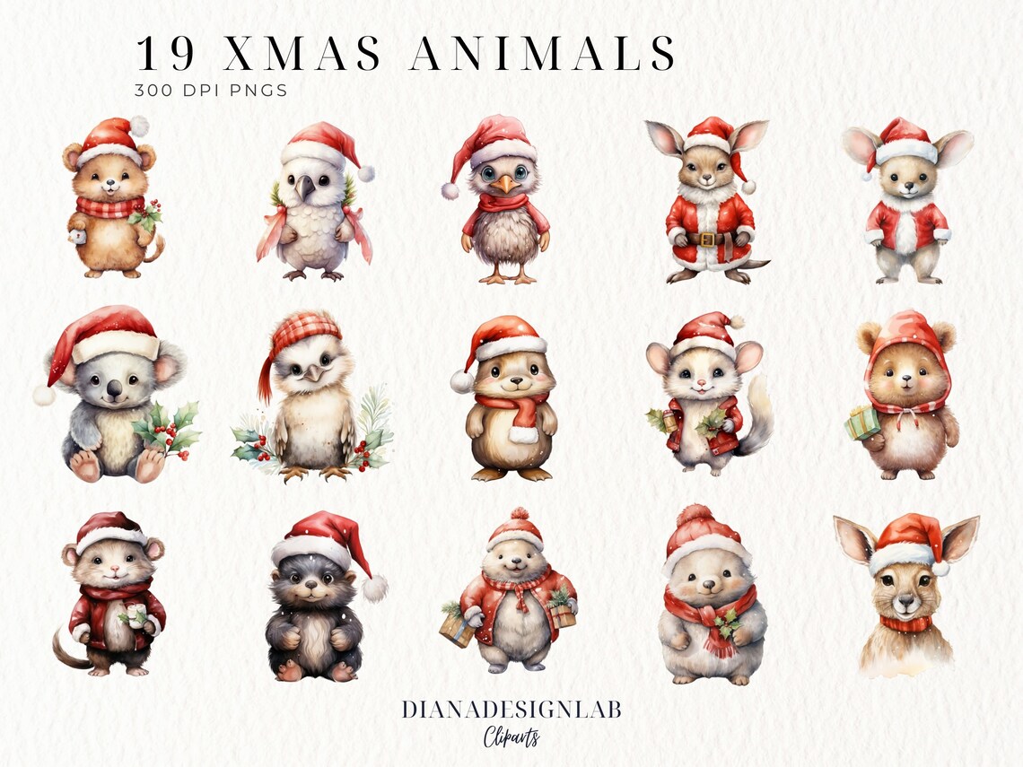 Australian Christmas Clipart, Aussie Animals, Christmas Koala ...
