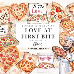 Heart Pizza Clipart, Digital Download, Pizza Clip Art, Pizza Slice PNG ...