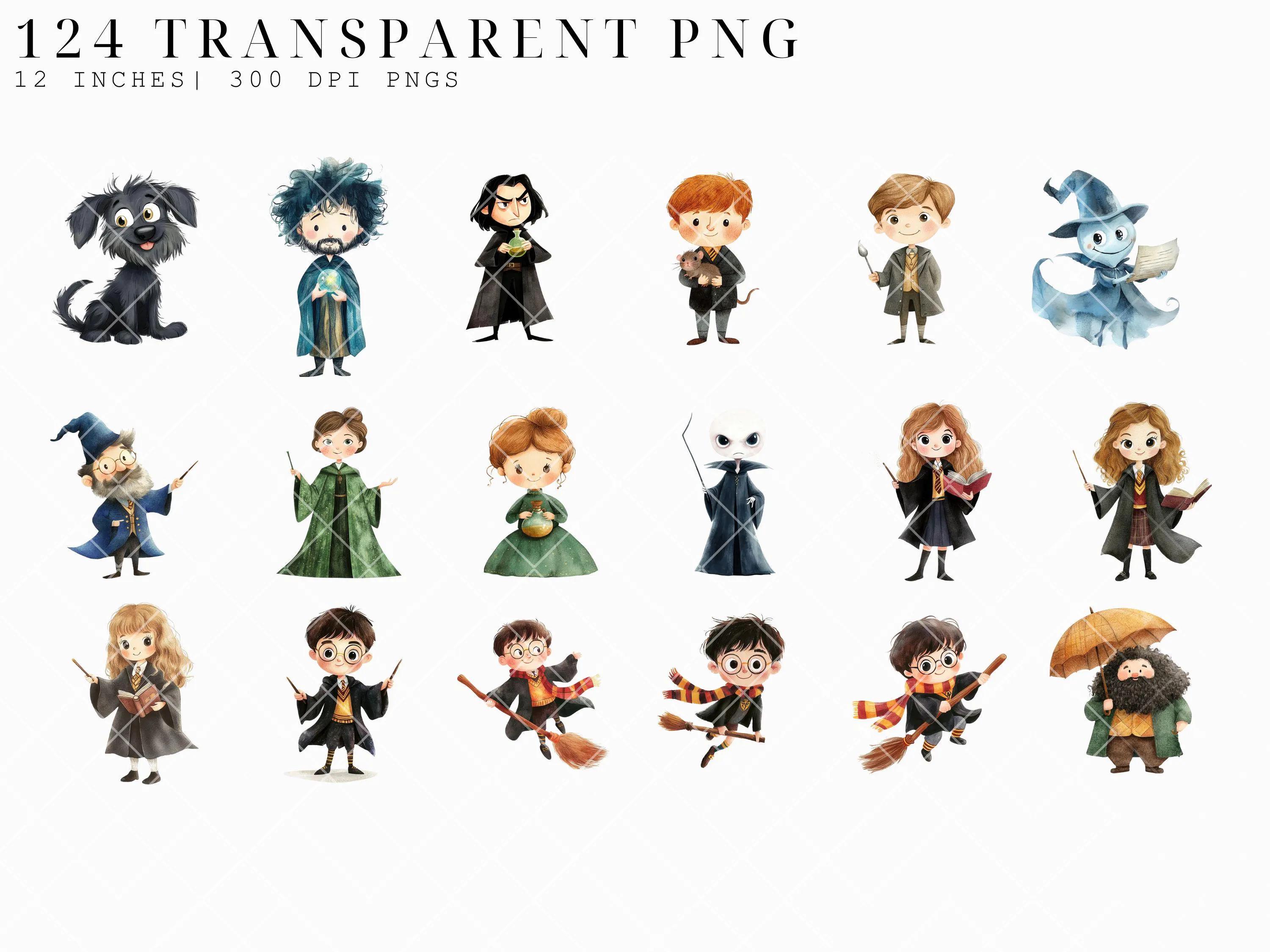 Wizard School Clipart, Cute Witch, Magic School Clipart, Magical World ...