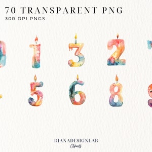 Watercolor Birthday Party Cake Present Balloons Clipart Bundle, Happy ...