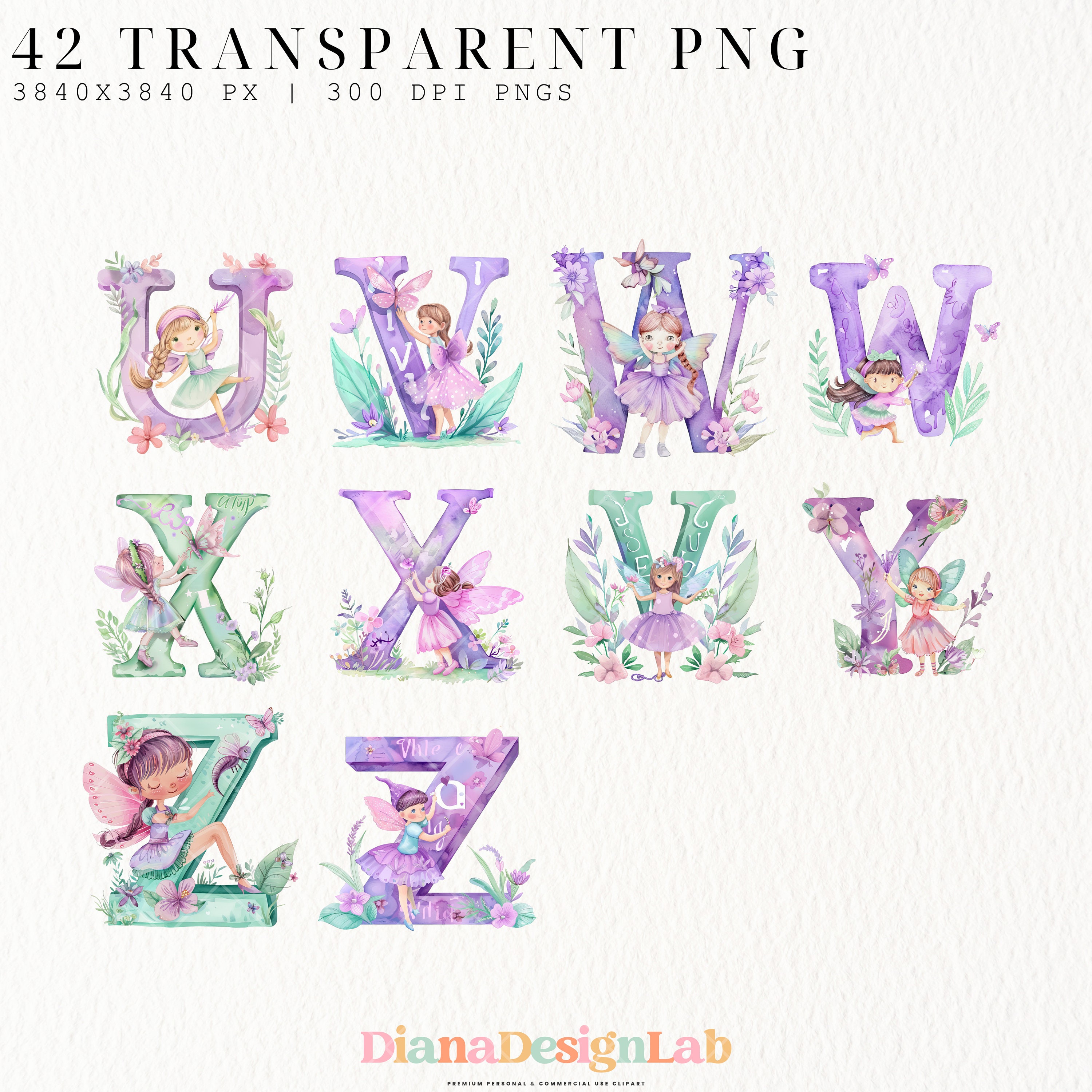 Fairies Alphabet Clipart, Fairy Alphabet Graphics, Fairy Tale Letters ...