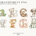 Watercolor Animal Alphabet Clipart, Commercial Use, Instant Download ...