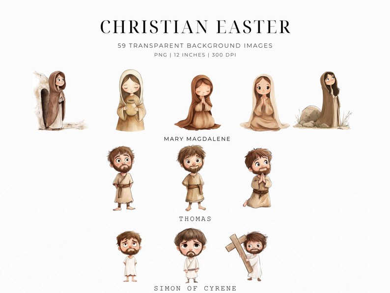 Christian Easter Clipart for Kid, Religious Crafting, Easter Story Clip ...