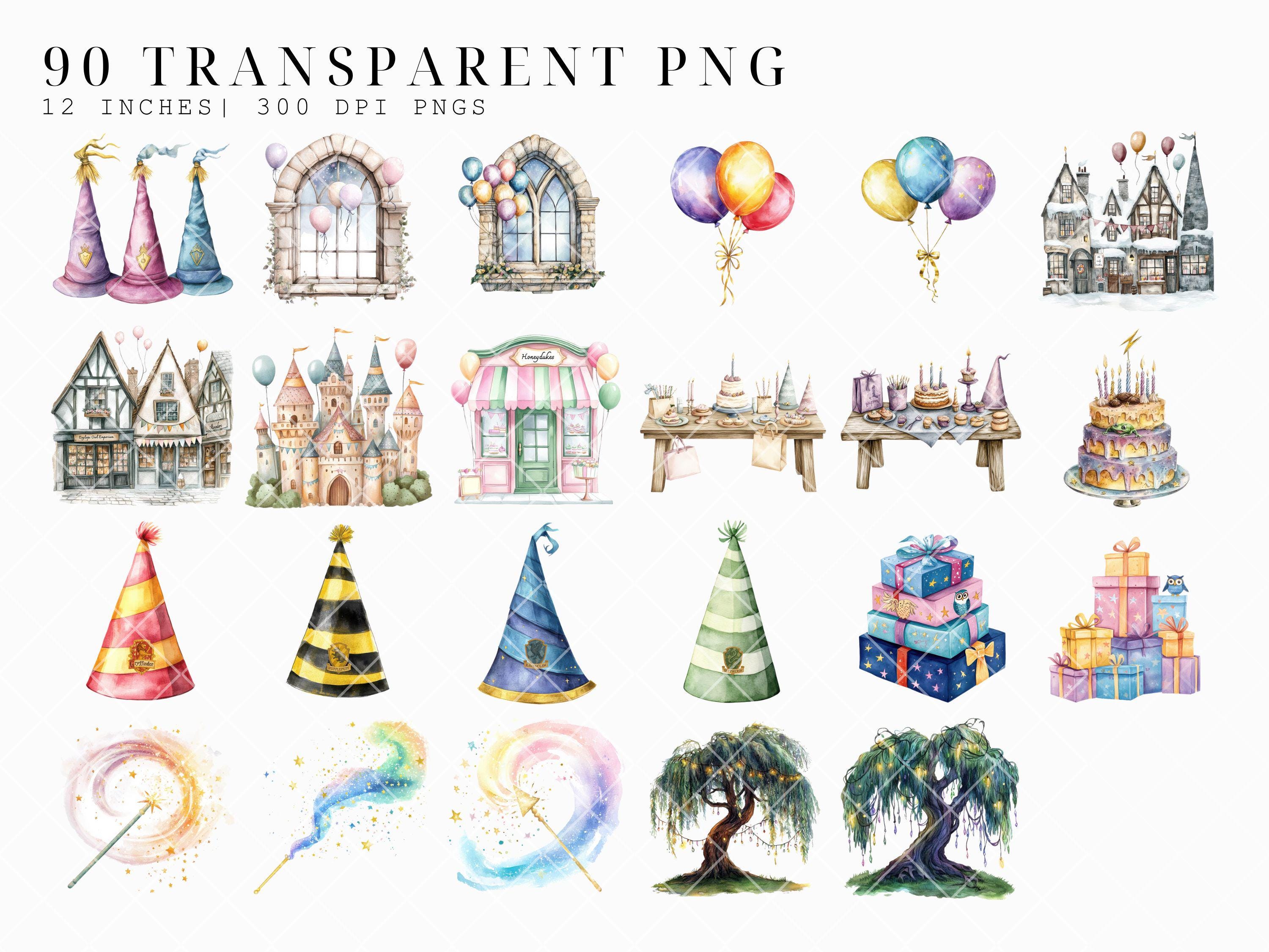 Wizard School Birthday Clipart, Kids Birthday, Magic School PNG ...