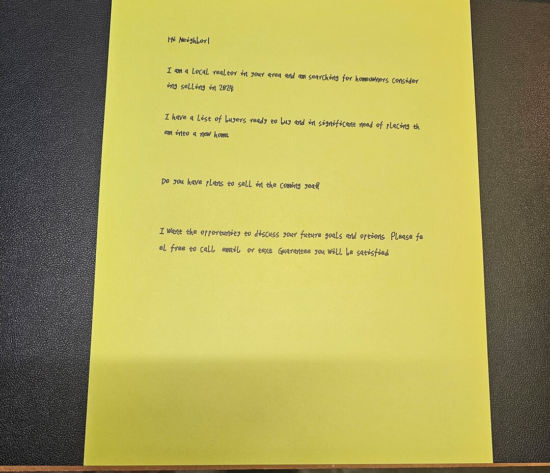 100% Robo Hand Written Letters for Marketing/prospecting - Etsy