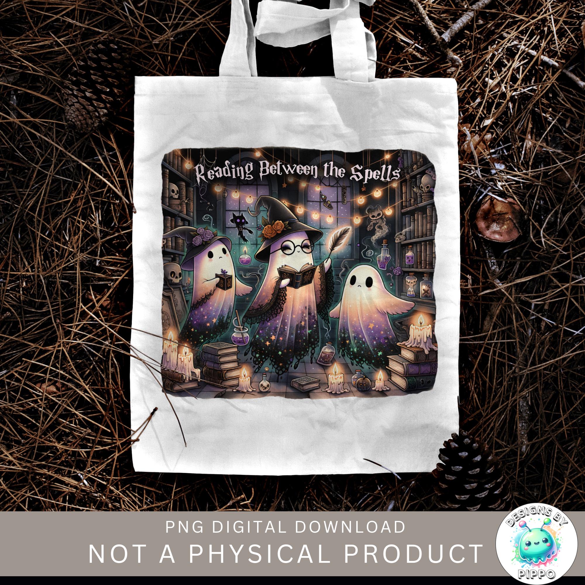 Wizard Ghosts PNG, Halloween Sublimation, 300 DPI Image, Reading Spells ...