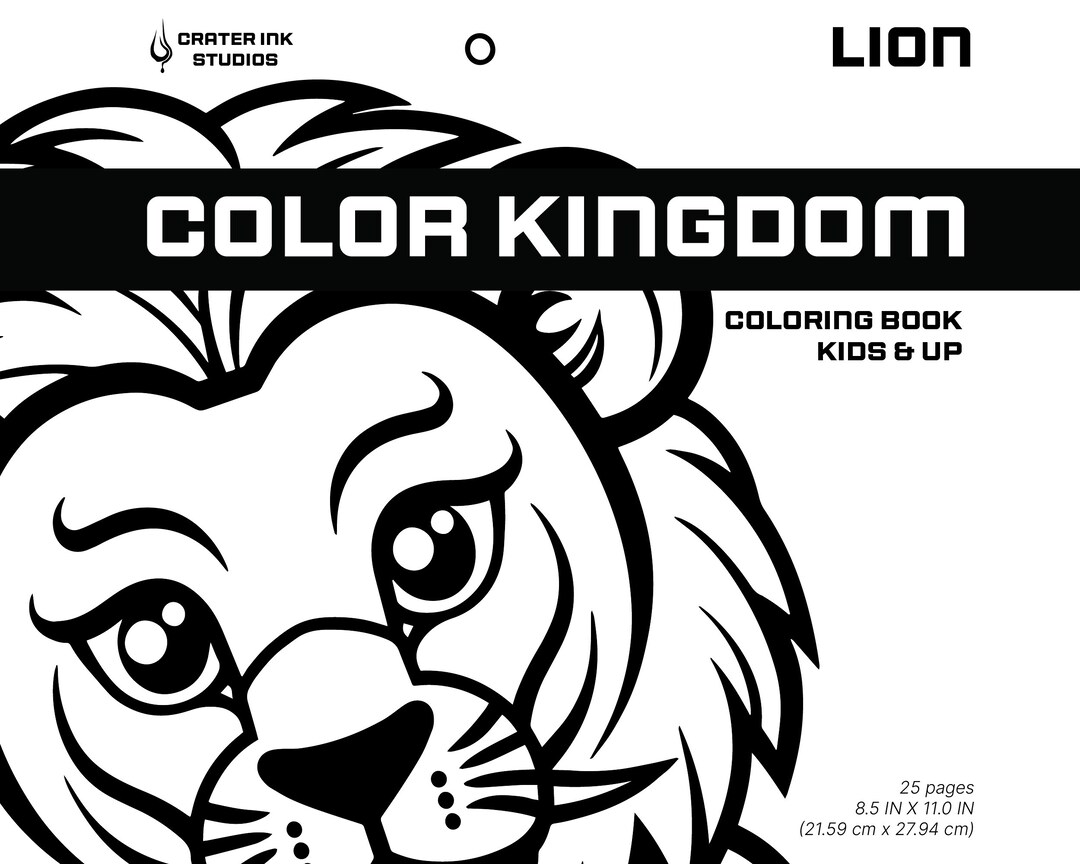 Printable Coloring Book | Lion | 25 Pages | Fun Activity | Kids ...