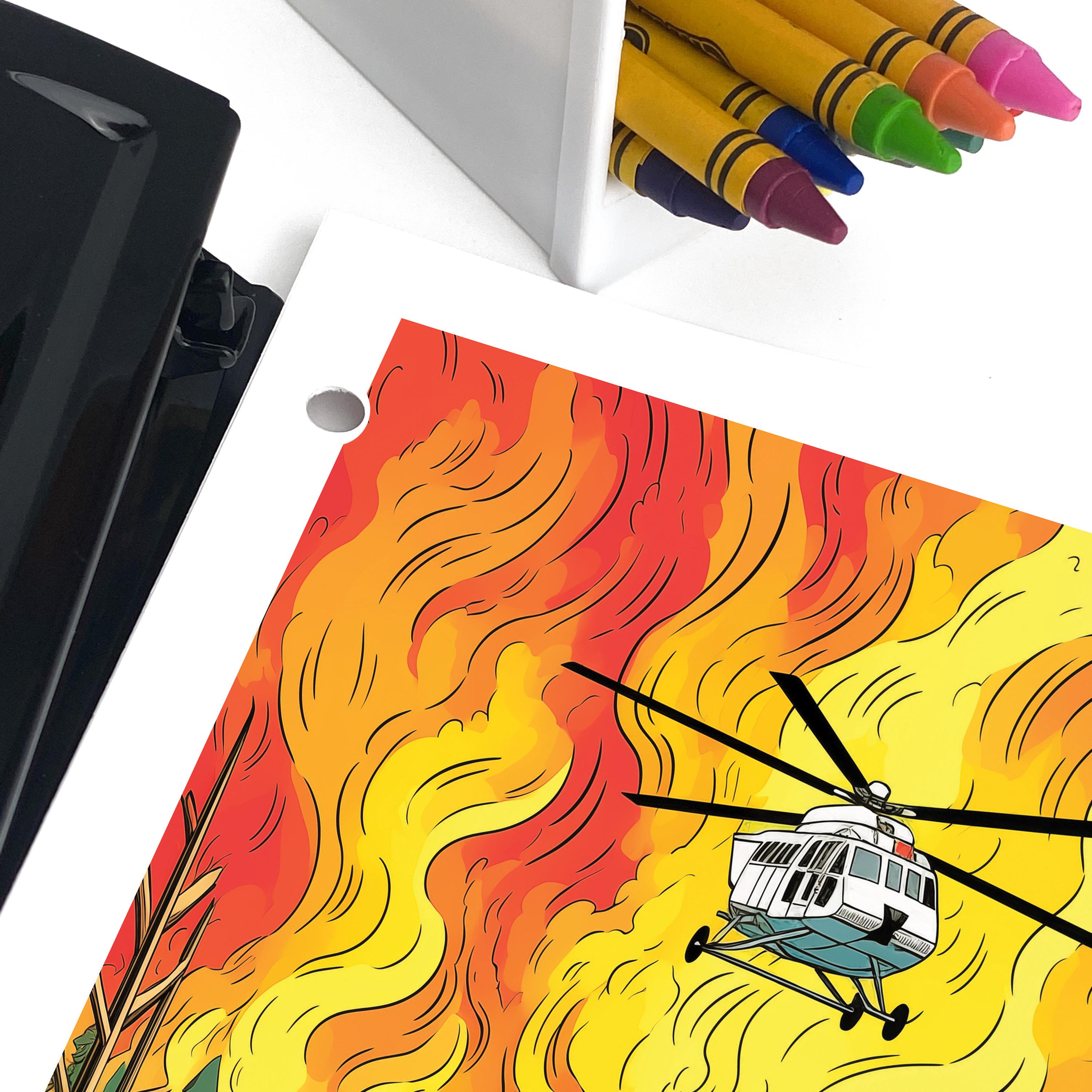 Printable Coloring Book | Firefighter | 25 Pages | Teens | Fun Activity ...